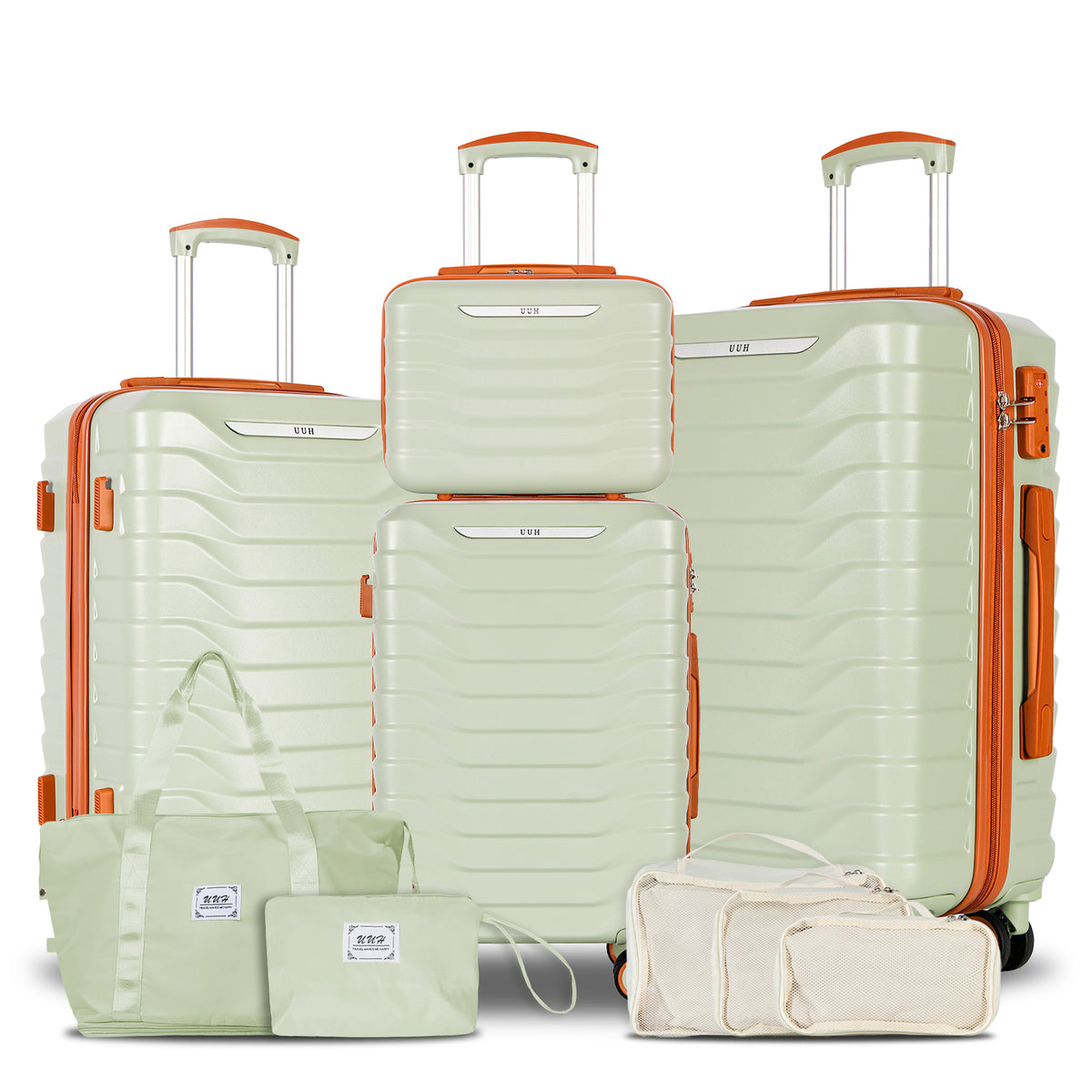4 Piece Luggage Sets Lightweight Carry-on, Medium, Large with TSA Locks ...